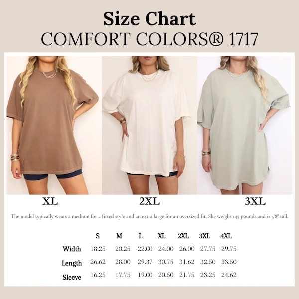 Bella Canvas 3001 Video Size Chart Edit With Canva Bella Canvas 3001 ...