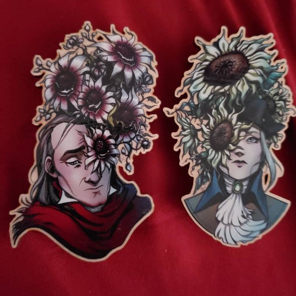 Lady Maria & Gehrman Large Wooden Pins (bloodborne Inspired) - Etsy
