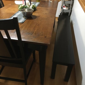 Tavern Farmhouse Bench Rustic Solid Wood Bench / Stained All - Etsy