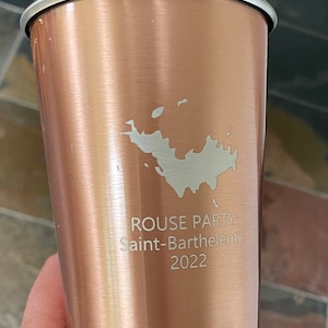 Personalized Copper Stainless Steel Pint Glass Cup Custom Pint Glass ...