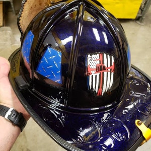 8 Reflective Blue Fire Helmet Tetrahedrons Tets Firefighter - Etsy