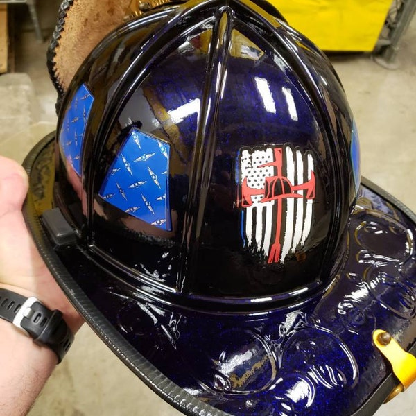 Custom Firefighter Helmet Shield Decal You Pick the Colors, Text, Font ...