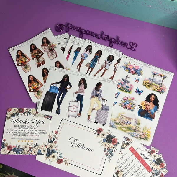 Mini Fashion Girls 009, Fashion Stickers - Etsy