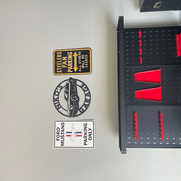 Personalized Metal Car Sign, Car Signs for Garage, Car Name Sign ...