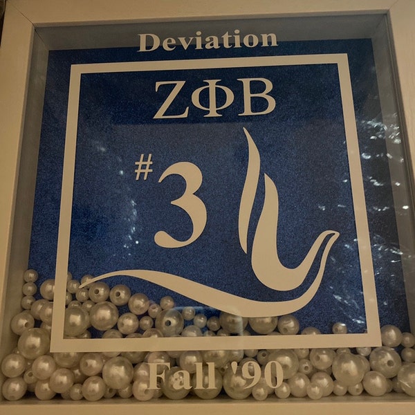 Personalized Zeta Phi Beta Shadow Box - Etsy