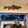 Trout Fish Wall Sign Fishing Decor Metal Decor Fly Fishing Decor Yard ...