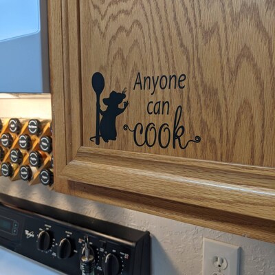 Disney Wall Decal, Disney Home Decor, Ratatouille, Anyone Can Cook ...