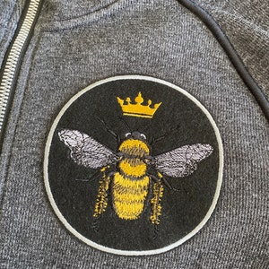 Queen Bee Embroidery Patch Felt Patches, Sew on Patch, Bee Patches, Queen Bee Embroidery Gifts ...