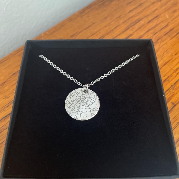 Personalized Night Sky Star Map Necklace, Star Map Necklace for Your ...