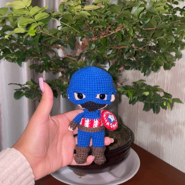 Hero Crochet Pattern Captain Removable Mask and Shield - Etsy