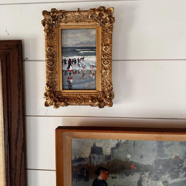 Gold Framed Wall Art | Antique Oil Painting Reproduction | Gift for Art ...