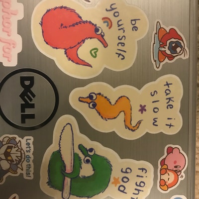 DIGITAL Fluffy Worm Sticker Pack - Etsy