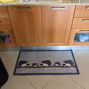 Chickens Themed Kitchen Rug - Machine Washable Kitchen Mat - Decorative ...