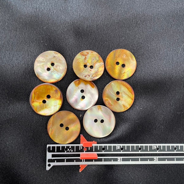 Gold Tone Dyed MOP Shell Buttons 22MM 36L 7/8" Pearl 2 Hole Sew on 6 ...