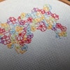 CRAZY PATCH Blackwork / Backstitch Pattern / Chart - Counted Cross Stitch - Geometric Patchwork ...