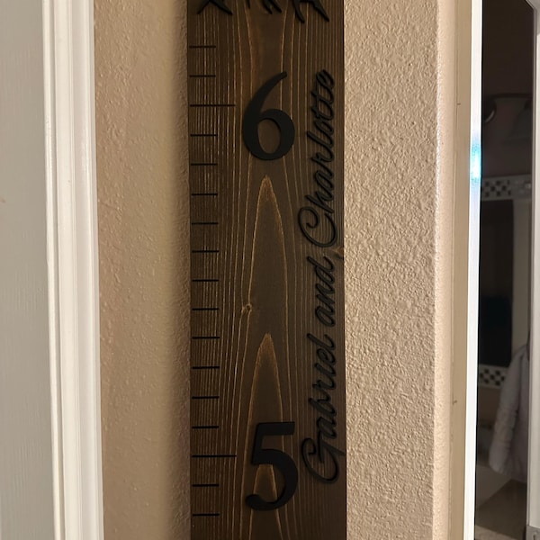 Growth Chart Ruler 3D | Playroom Decor | Wall Ruler | Personalized Wood ...