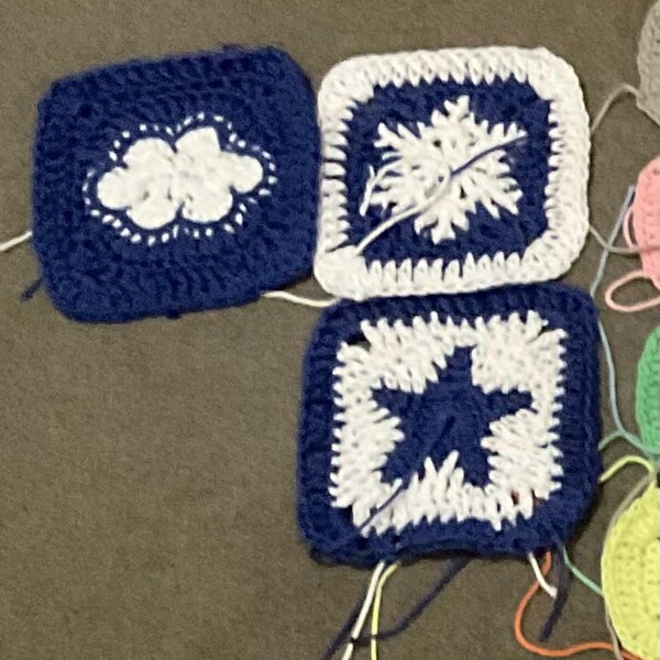 Strawberry Themed Granny Squares Crochet PDF PATTERN PACK english - Etsy