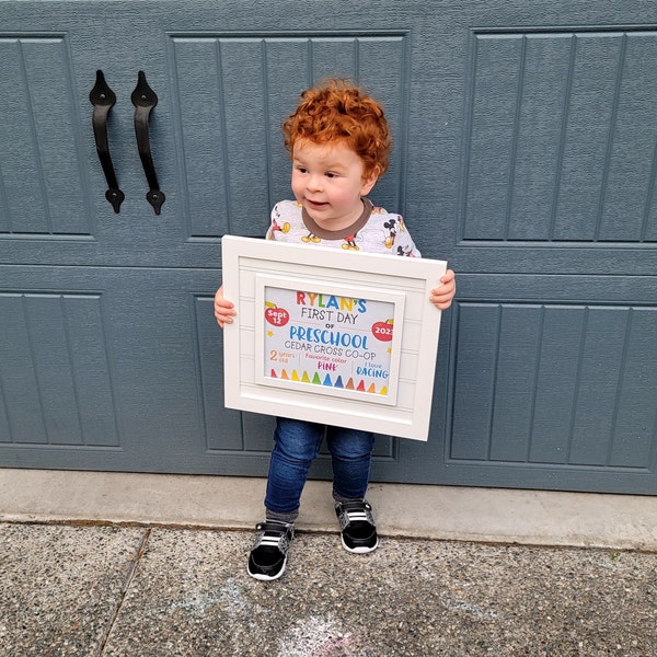 Editable First Day of School Sign, Personalized School Sign, Printable ...