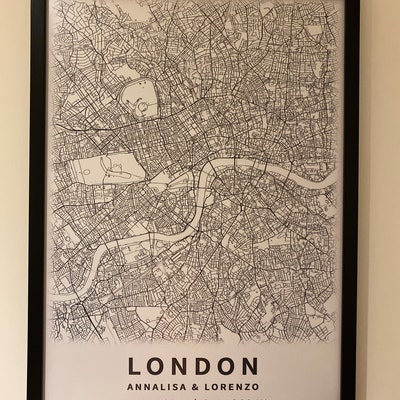 Custom Map of Your City Any Town With Street Name Digital - Etsy