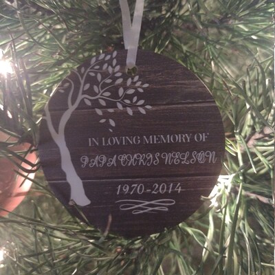 Personalized in Loving Memory Christmas Ornament, Personalized Memorial ...