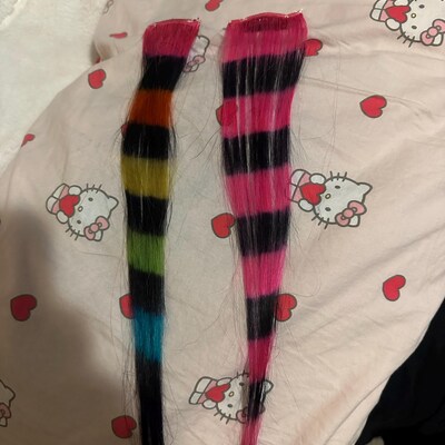 Instaqueen Scene Queen Kid Emo Coontail Raccoon Tail Clip in Human Hair ...