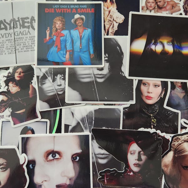 Lady Gaga Album Covers Vinyl Sticker Pack | 36 Waterproof Gaga Stickers ...