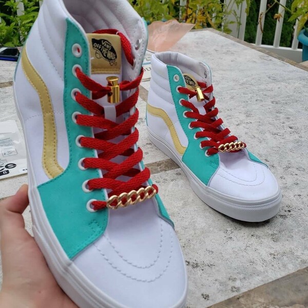 Shoelace Chains - Sneaker Shoe Lace Dubrae Charm Lace Tags - Gold ...