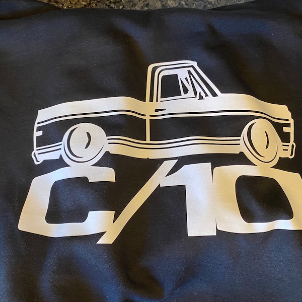 CUT READY, C10 Custom Chevy Truck Silhouette With Emblem,svg,dxf,vector ...