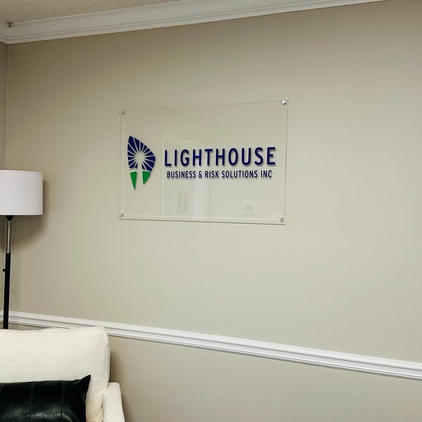 Custom Acrylic Business Logo Sign, Horizontal Layout || Personalized ...