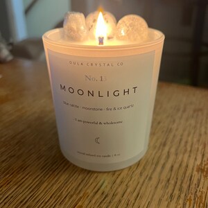 Moonlight Candle Crystal Candle Hand Poured Soy Candle Scented Candle ...