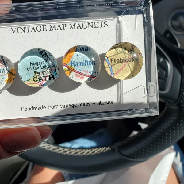 Custom Vintage Map Magnets, Set, You Pick the Locations, Map Gifts ...