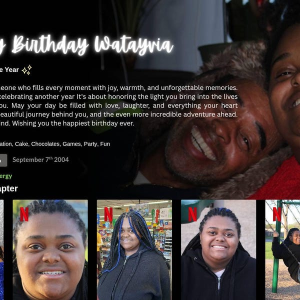 Birthday Video – Editable Netflix-inspired Personalized Video, Unique ...