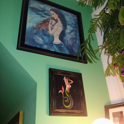 Mermaid Pin up Art Print 8 X 10 1950s Rockabilly - Etsy