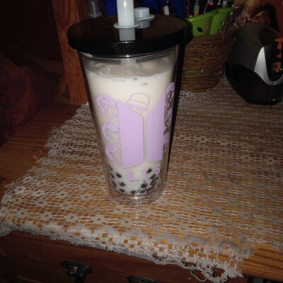 BOBA CUP Personalized Reusable 20oz Fully Custom Vinyl Design or Photo ...