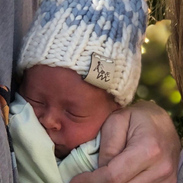 Knit Pattern, Starfall Beanie Knit Hat Pattern, 7 Sizes, Beginner ...