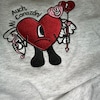 Benito Heart Corazon Bad Bunny Pink Crewneck - Bad Bunny Merch Worlds ...