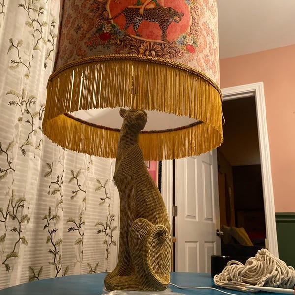 Jungle Lamp Shades, Fringed Lamp Shades, Jungle Decore, Vintage Girl ...