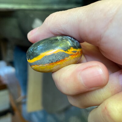 Petrified Wood Worry Stone, Thumb Stone, Natural Worry Stone ...