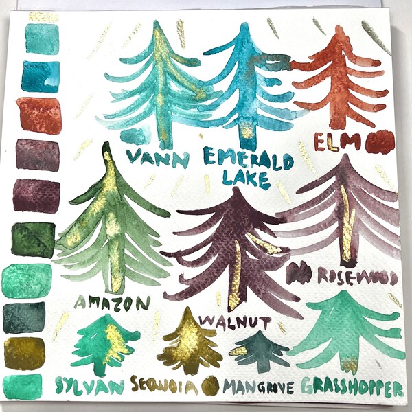 Handmade Watercolour Tester Pack - Set of 24 Mini Pans - Metallic and ...