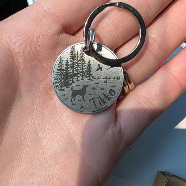 CUSTOMISABLE Dog Breed Silhouette Dog Tag, Choose Dog Breed ...