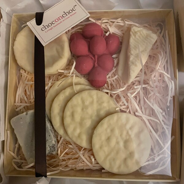 Handmade Belgian Chocolate Cheese & Crackers Novelty Gift - Etsy
