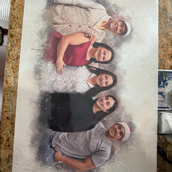 Custom Memorial Drawing, Add Deceased Loved One, Family Portrait ...