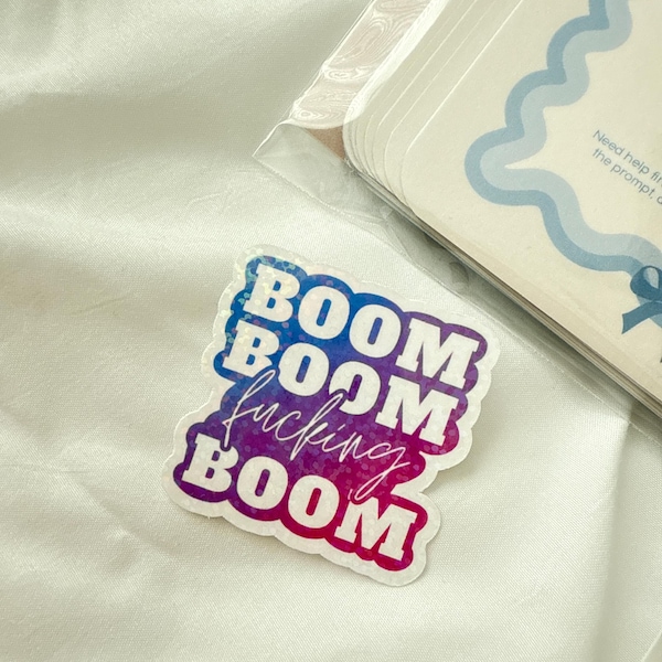 Boom Boom Sticker: Waterproof Vinyl Decal for Kindles & Phones - Etsy