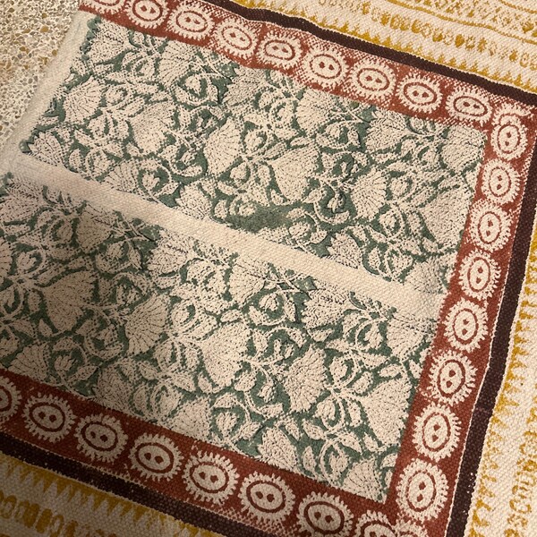 Hand Block Print Cotton Rug Indian Cotton Rug Large Rug Bohemian Rug ...