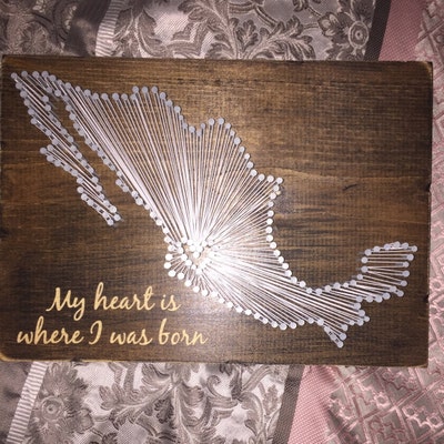 Mexico String Art, Mexico Decor, Mexico Nail Art, Rustic Decor, Mexican ...