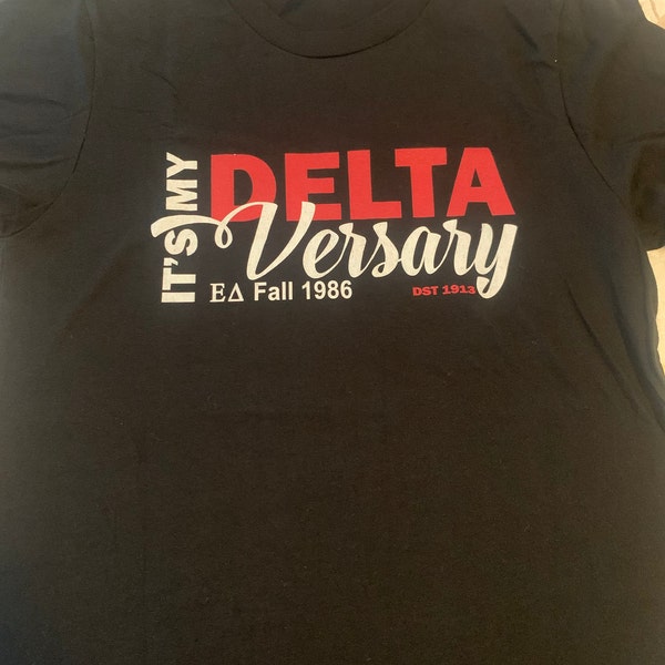 It's My Deltaversary T-shirt , Personalized Shirt, Delta Tee, Unisex ...