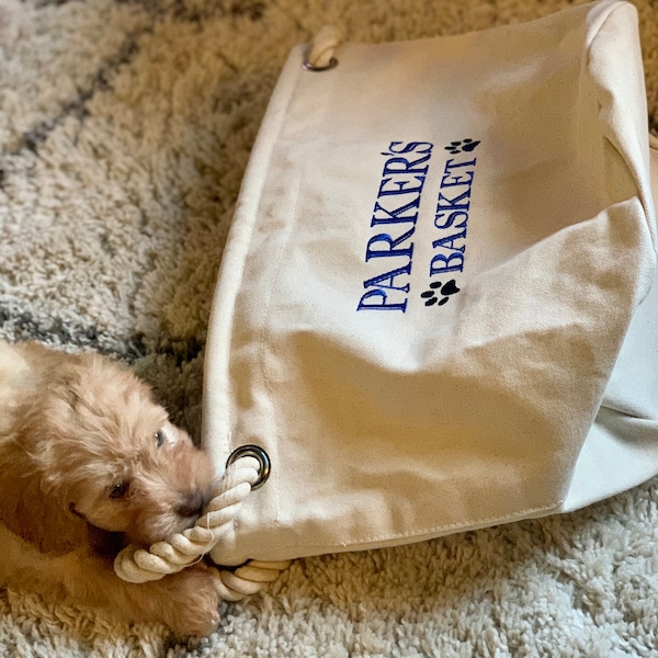 Personalised Canvas Storage Bag - Etsy