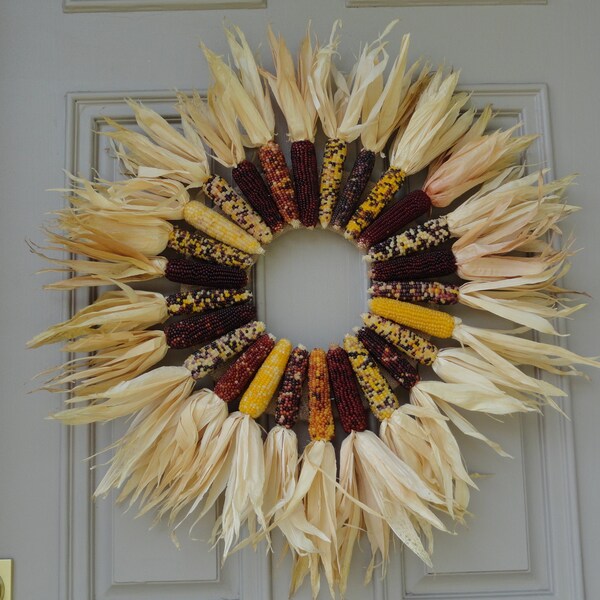 Mini Indian Corn Wreath KIT: Make Your Own! Choose From a 14", 12" or ...