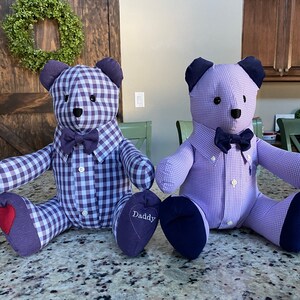 Memory Bears Keepsake Teddy Bears Custom Made From Your Loved | Etsy