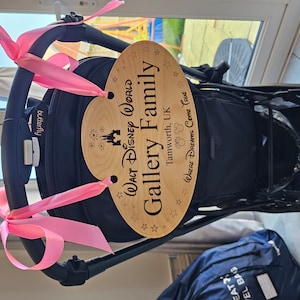 Disney Themed Pram Sign Stroller Sign Personalised Push Chair Sign ...